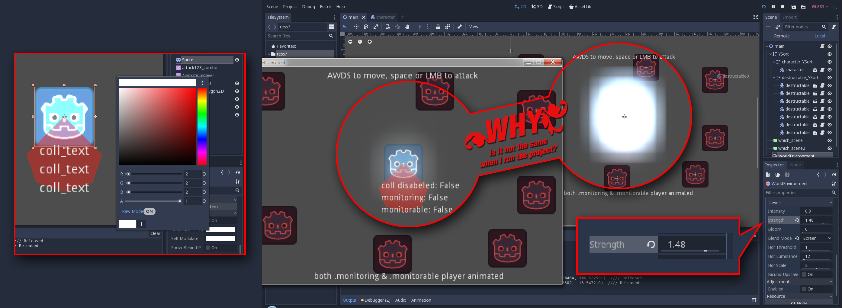 WorldEnvironment Node Glow works in Editor but not when running · Issue #27616 · godotengine ...