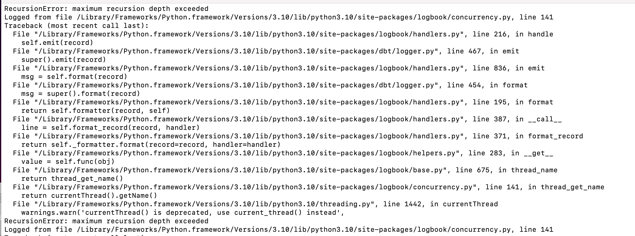 Ct 439 Infinite Loop On Run Command · Issue 4977 · Dbt Labsdbt Core · Github 0081
