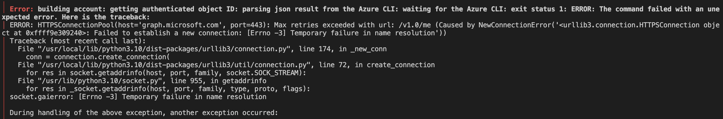 az login problem: [Errno -3] Temporary failure in name resolution · Issue #26213 · Azure/azure ...