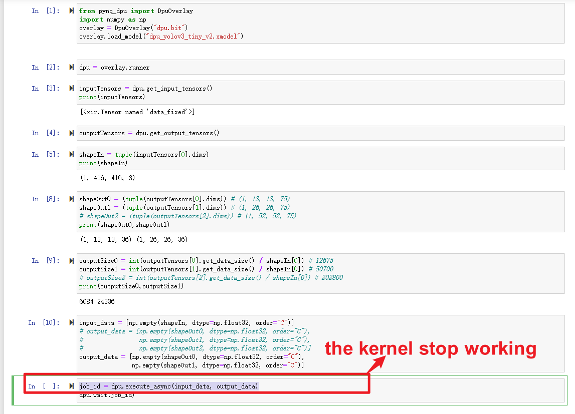 The kernel stops working when executing dpu.execute_async() in PYNQ 3.0 · Issue #101 · Xilinx ...