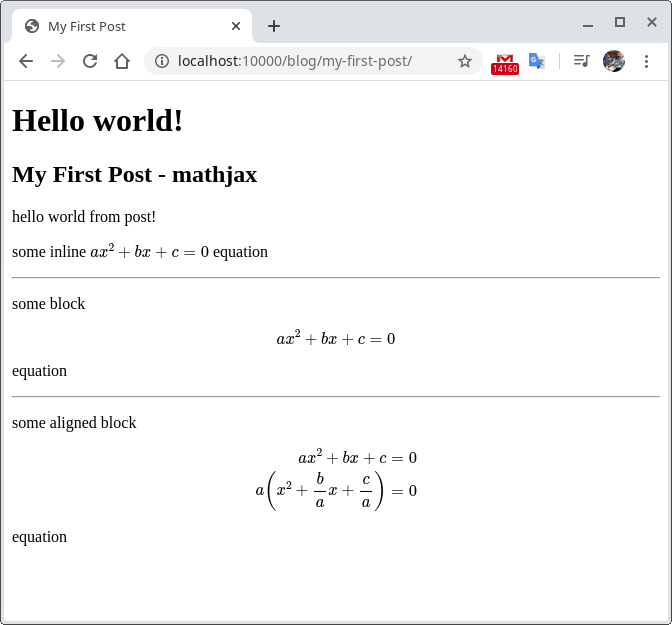 Math rendering with Mathjax is fine, but KaTeX is not · Issue #7249 · gohugoio/hugo · GitHub