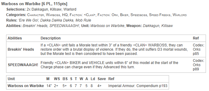 Xenos - Orks - Might is Right Fails to Update Ork Warboss Datasheet · Issue #9648 · BSData/wh40k ...