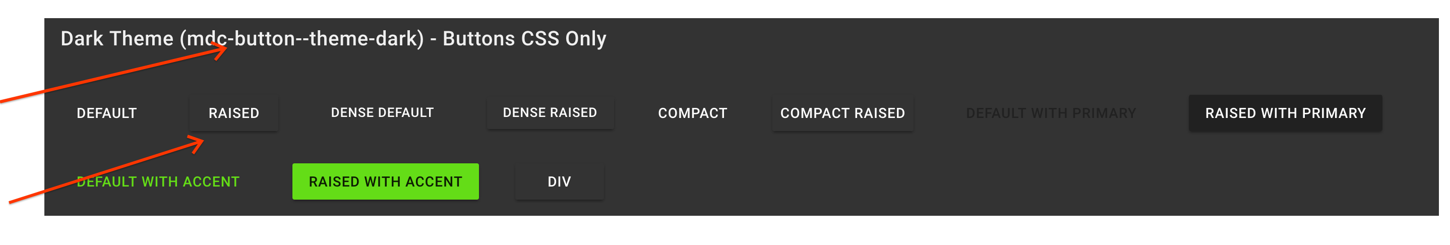 `mdc-button--theme-dark` with `mdc-button--raised`, doesn't properly set `background-color ...