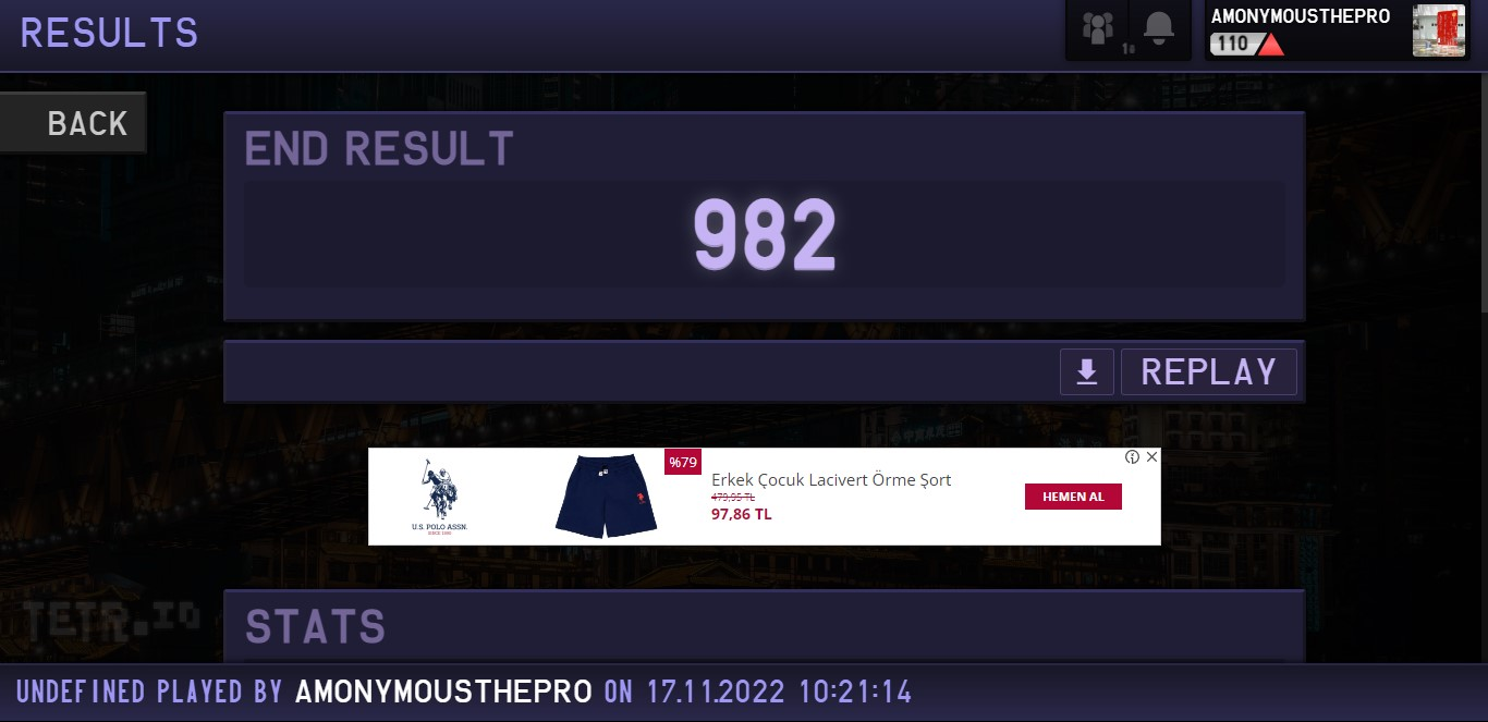 Game mode displays as "undefined" when loading a solo custom game replay · Issue #1043 · tetrio ...