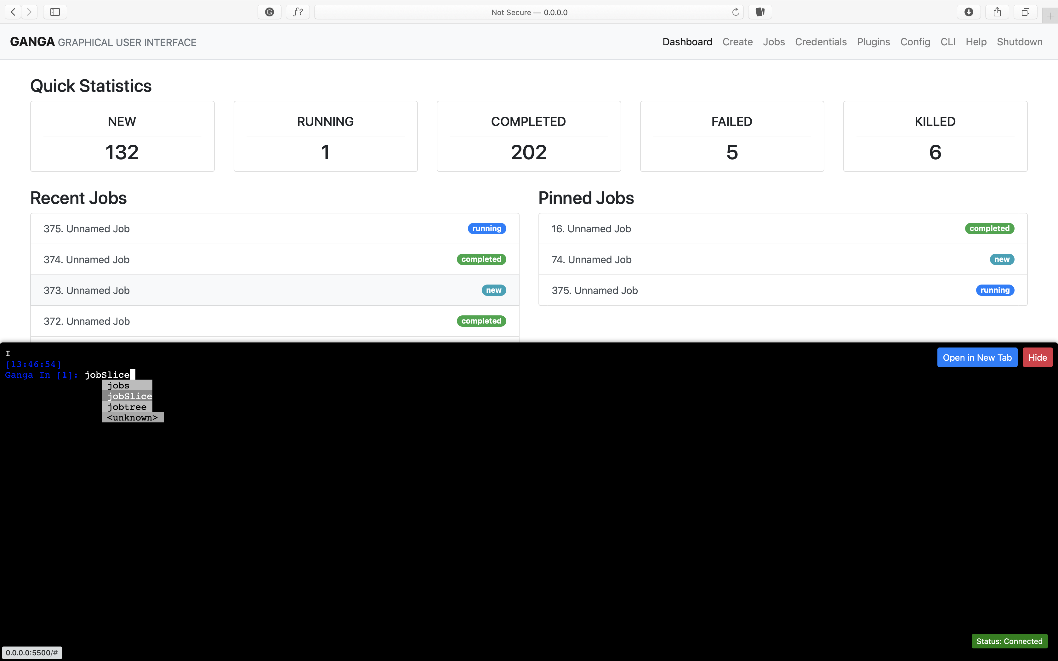 Project GangaGUI (Start Point) · Issue #1663 · ganga-devs/ganga · GitHub