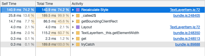 TextLayerItem causing performance issues in Chrome · Issue #599 · wojtekmaj/react-pdf · GitHub