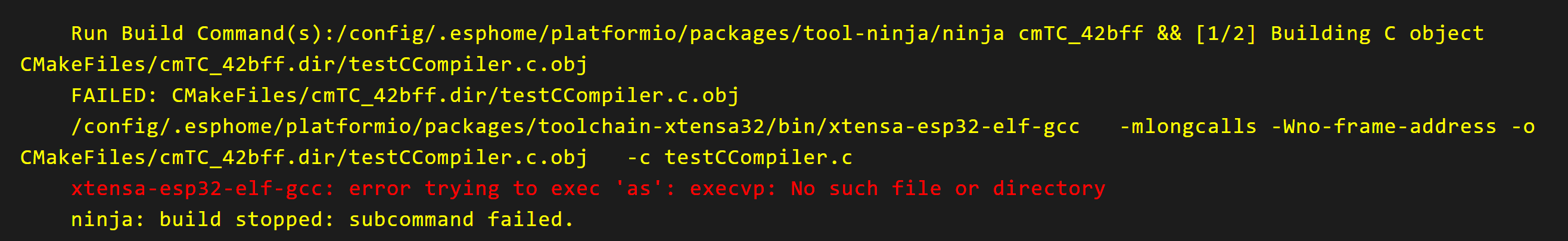 Error: Could not find the package with 'platformio/toolchain-xtensa32 ...
