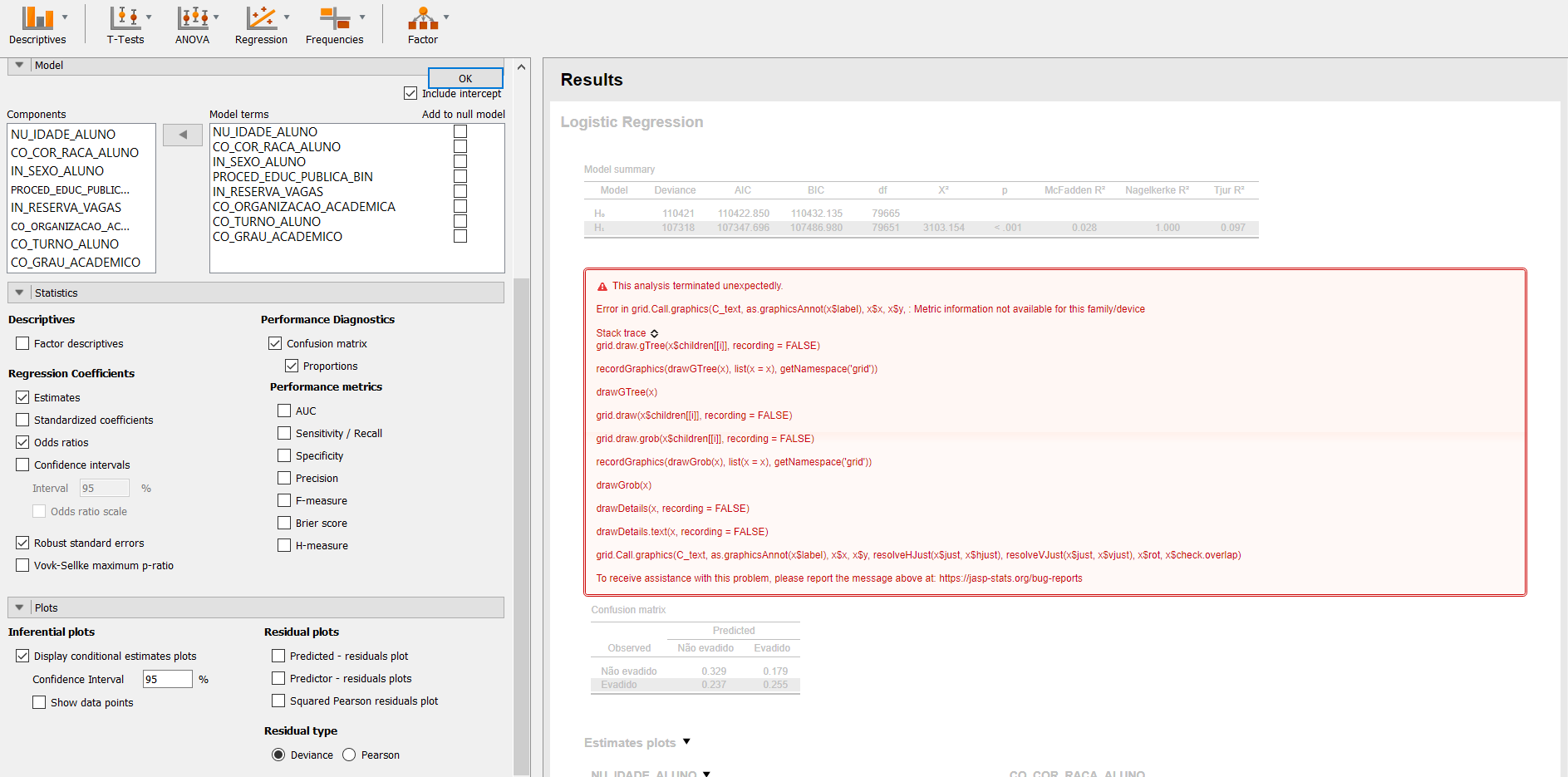 Can't display conditional estimate plot for binary regression · Issue #295 · jasp-stats/jasp ...