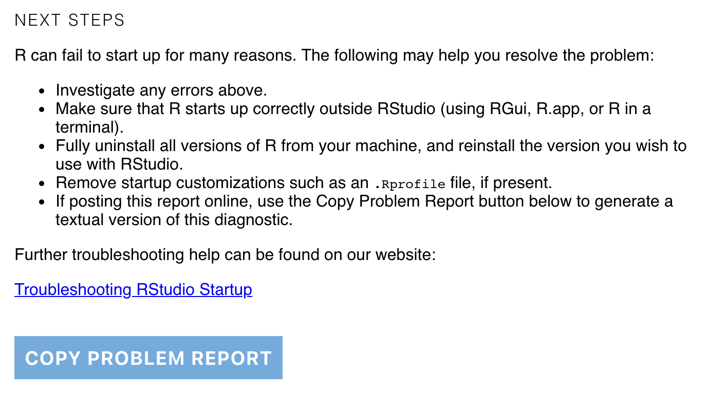 Improve RStudio startup diagnostics by jmcphers · Pull Request #9129 · rstudio/rstudio · GitHub
