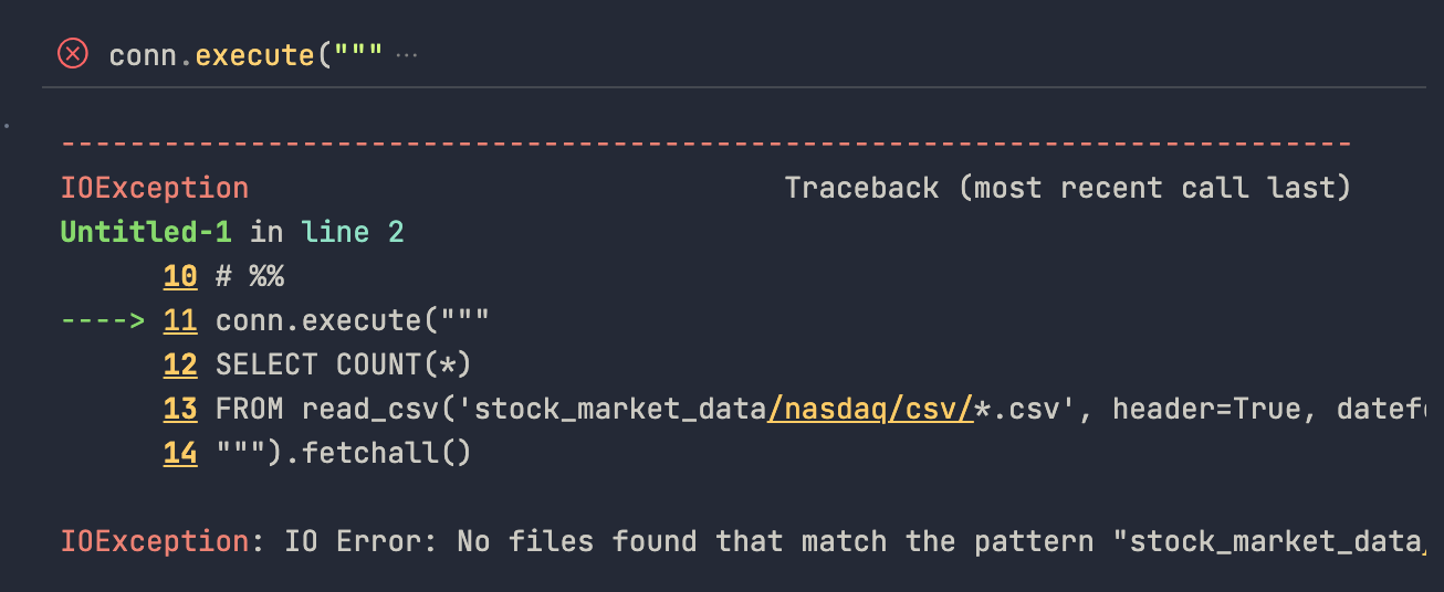 Console output should support collapsed / expanded views of traceback information in errors ...