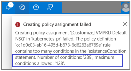 Confirm the Maximum nested conditionals count of Azure policy rule on Azure China(https://portal ...