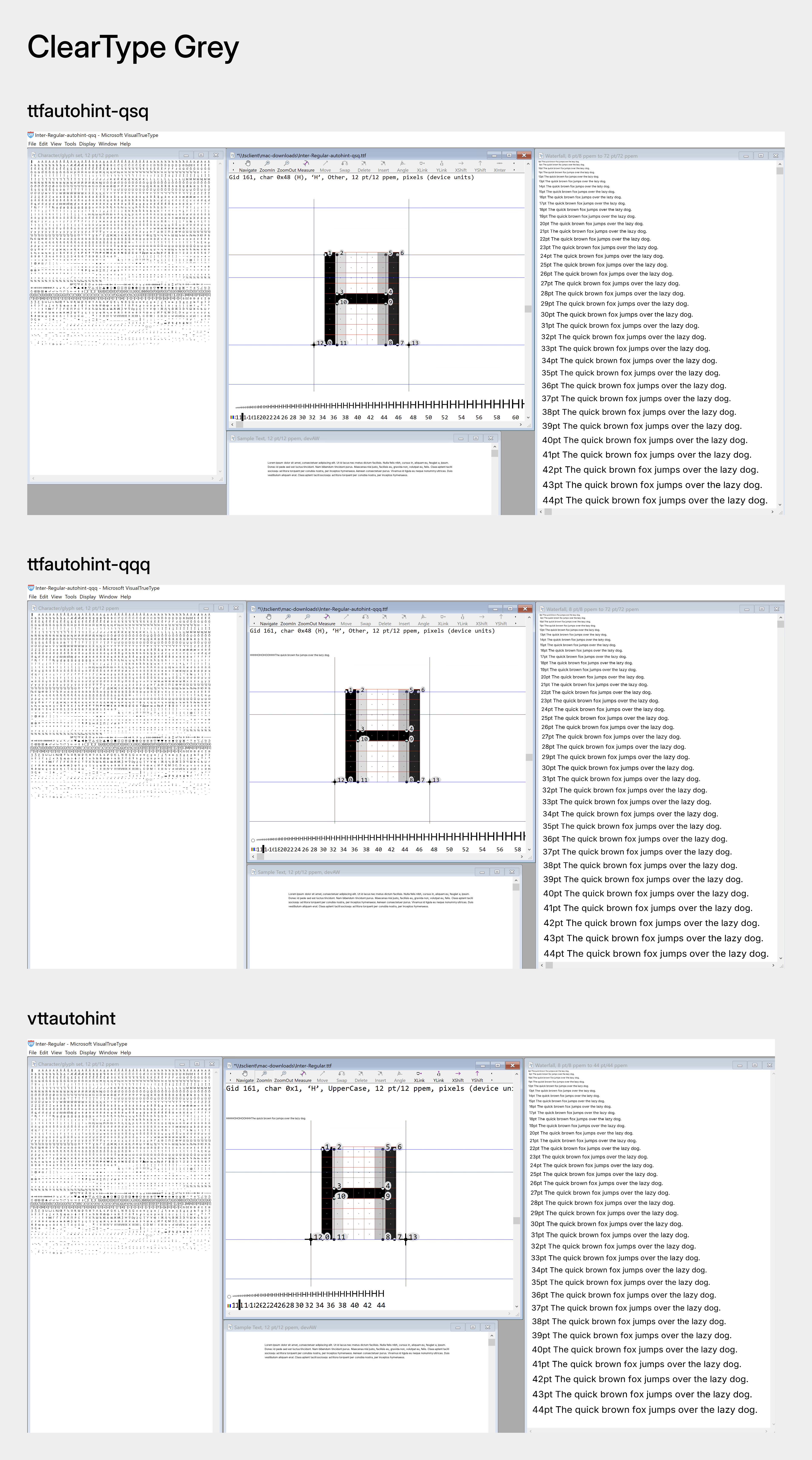 Without "Smooth edges of screen fonts" small Inter look jagged with uneven thickness · Issue ...