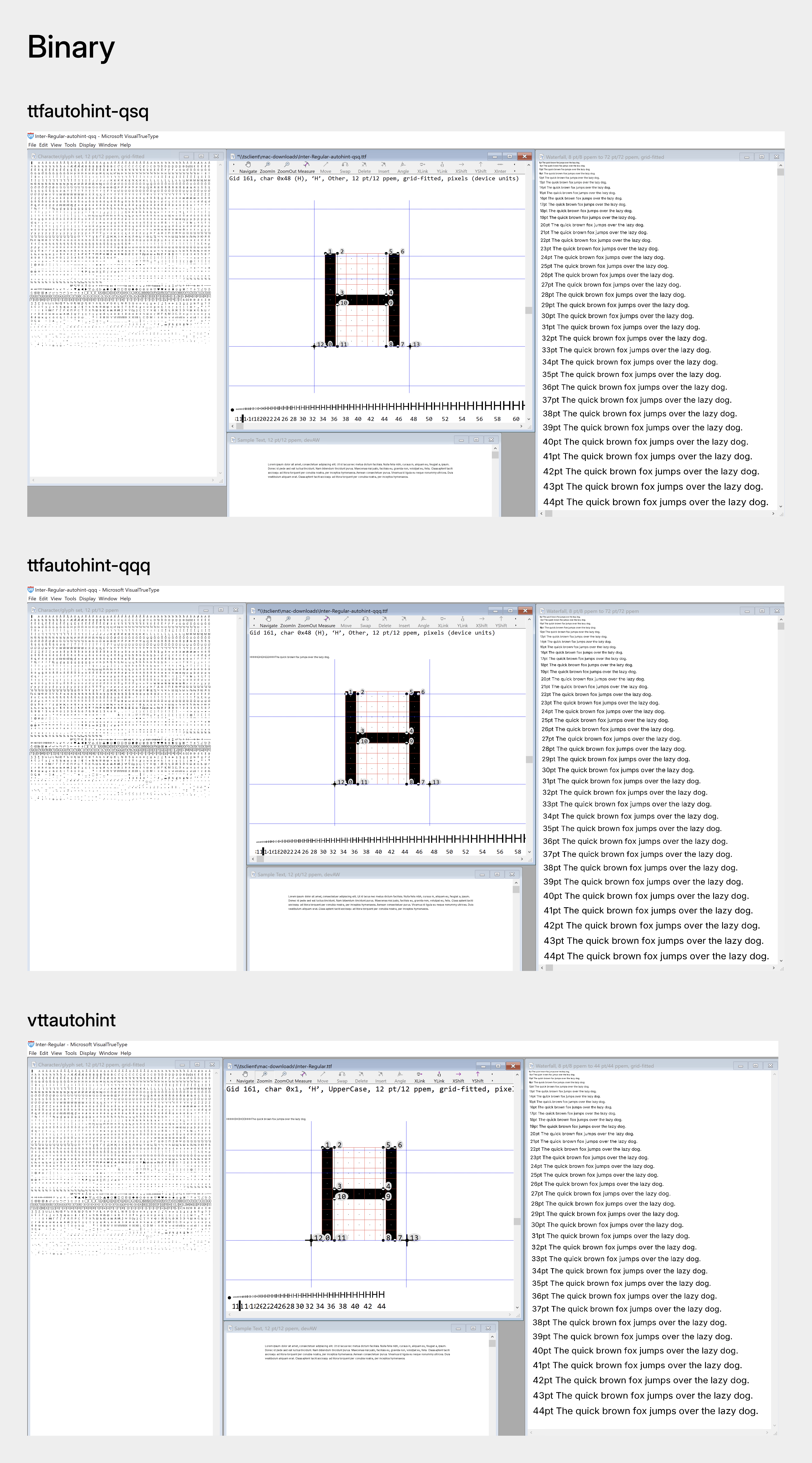 Without "Smooth edges of screen fonts" small Inter look jagged with uneven thickness · Issue ...