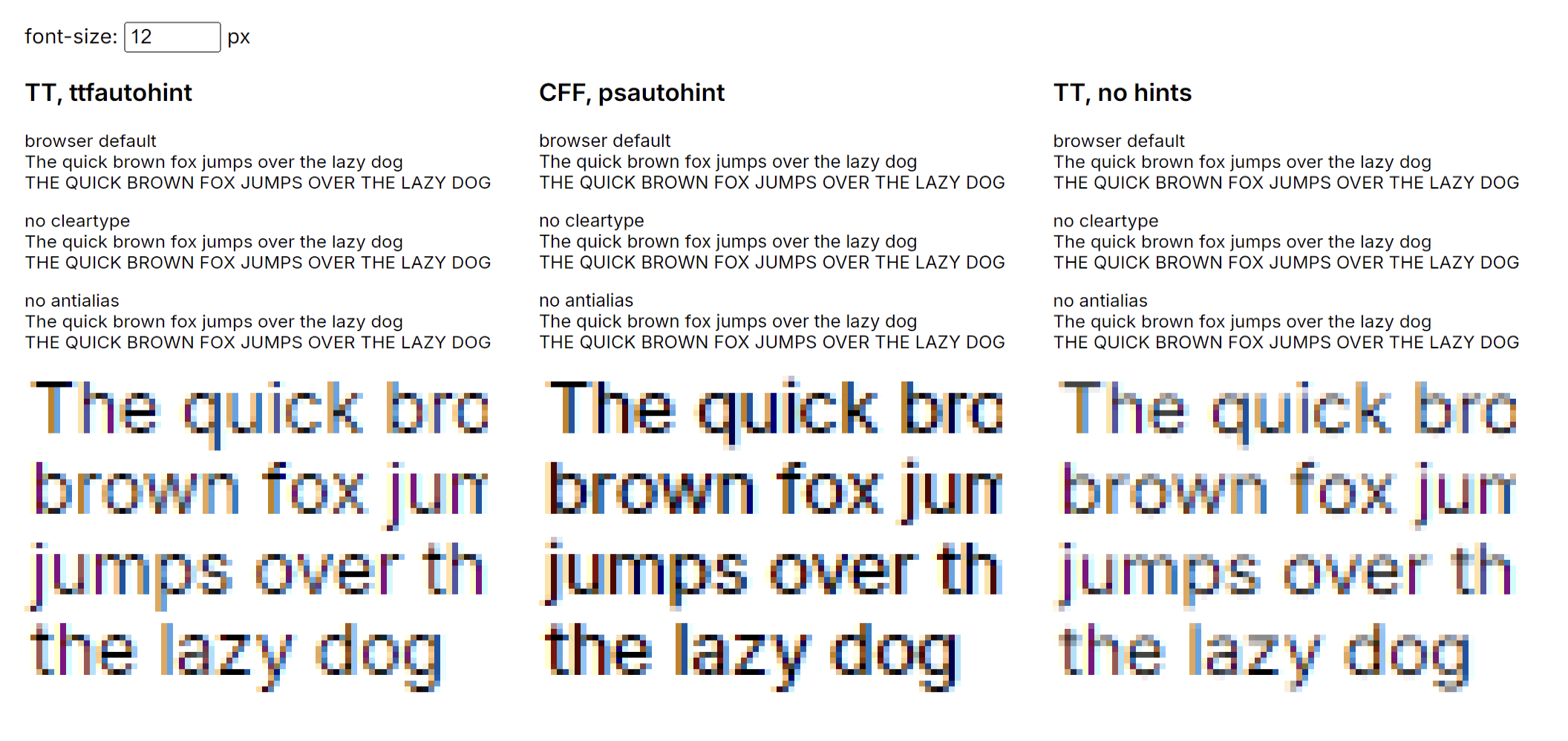 Without "Smooth edges of screen fonts" small Inter look jagged with ...