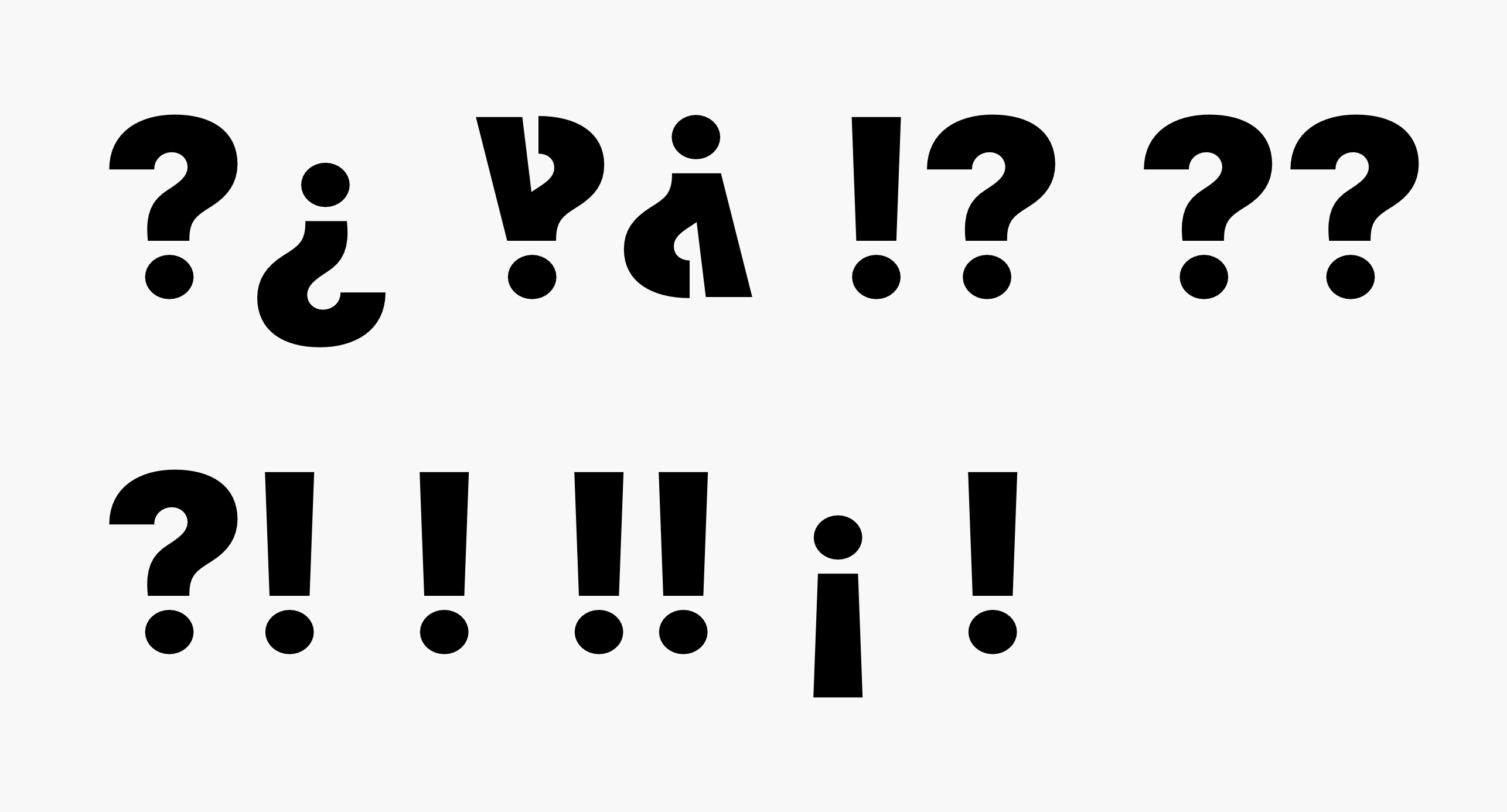 Tweak the interrobang (U+203d) glyph · Issue #69 · rsms/inter · GitHub