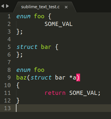 C syntax incorrect error indication when a function return type is on the line before the ...