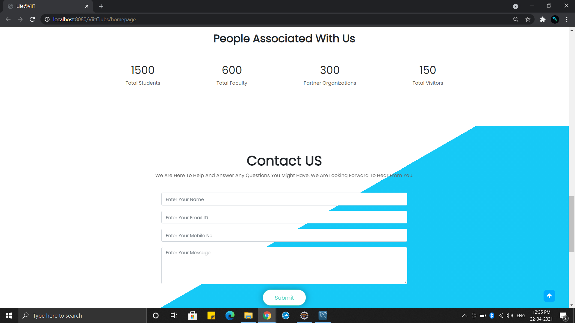 GitHub - rid17pawar/ViitClubs: College Clubs website is developed using JSP and Servlet ...