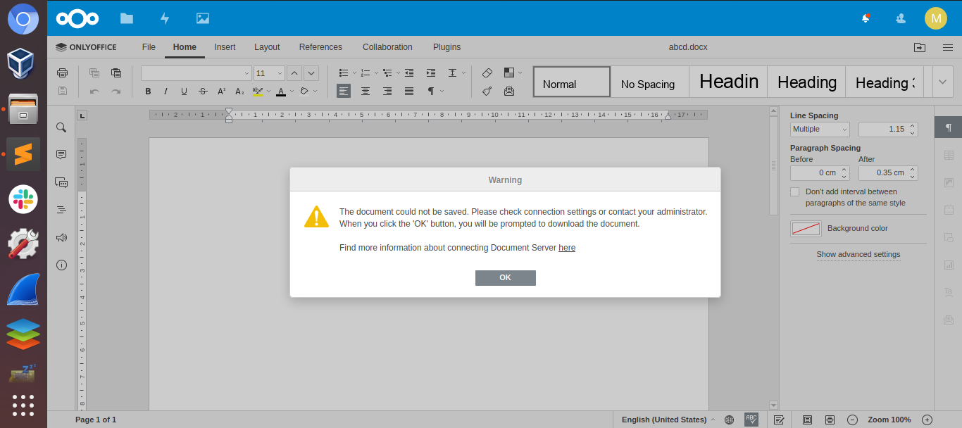 document could not be saved error - [ERROR] nodeJS - postData error · Issue #200 · ONLYOFFICE ...
