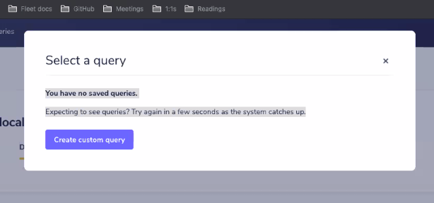 Host details page: When running a query, "Create custom query" should not show for observers ...