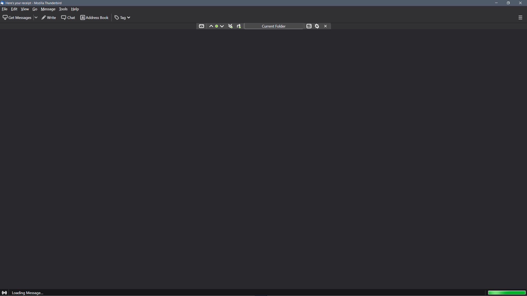 Current Folder Toolbar is displayed in Single Message Window even if it is set to disabled ...