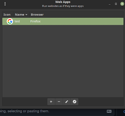 WebApp created with an earlier version does not initially show which browser will be used ...
