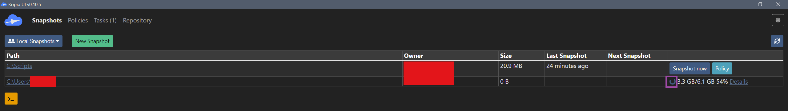 GUI (Windows): some busy indicators are missing or inconspicuous · Issue #1772 · kopia/kopia ...