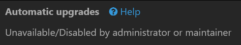 The help page for 'automatic upgrades' does not tell one how to re-enable them · Issue #814 ...