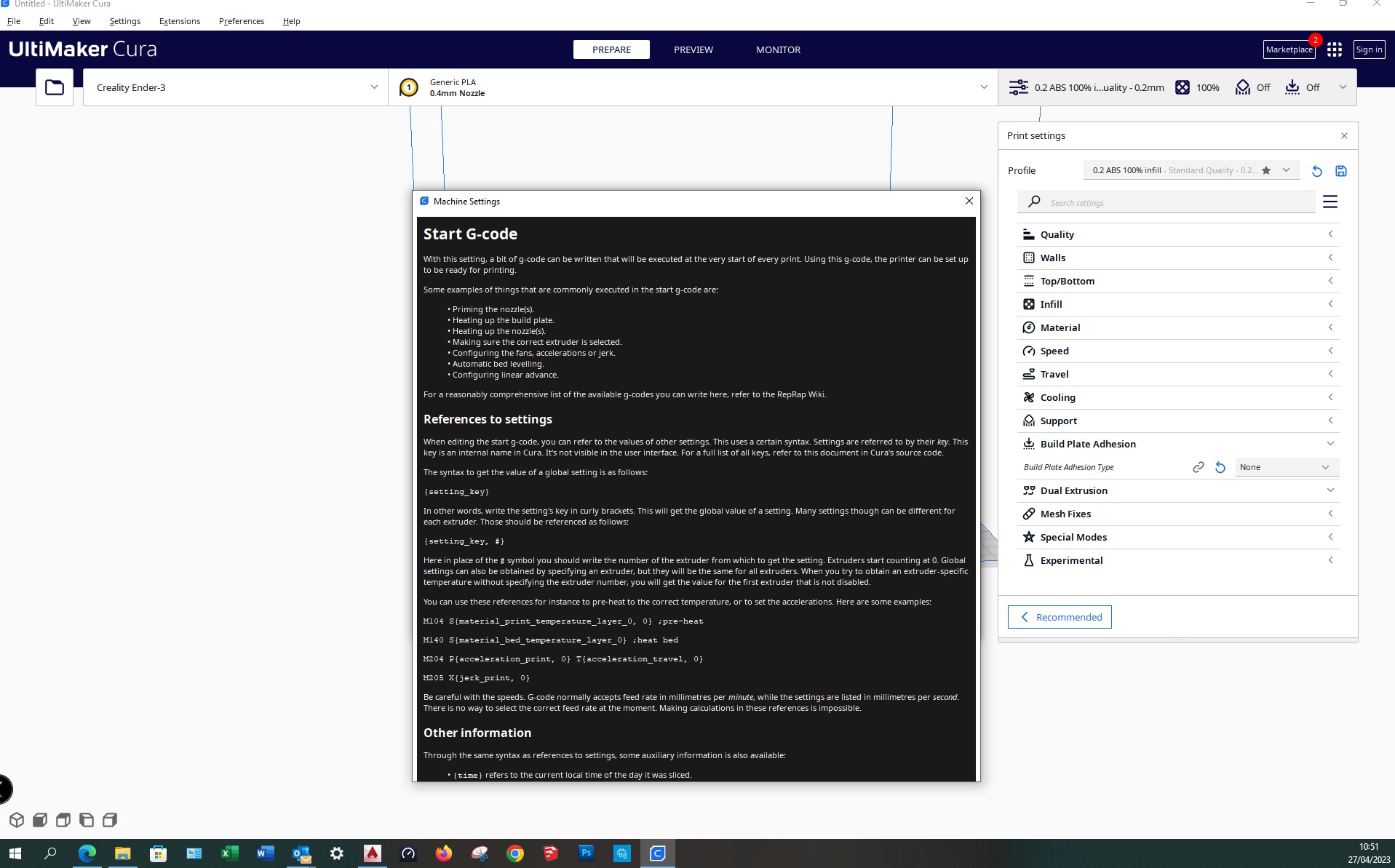 Editing start and end G-codes · Issue #15370 · Ultimaker/Cura · GitHub