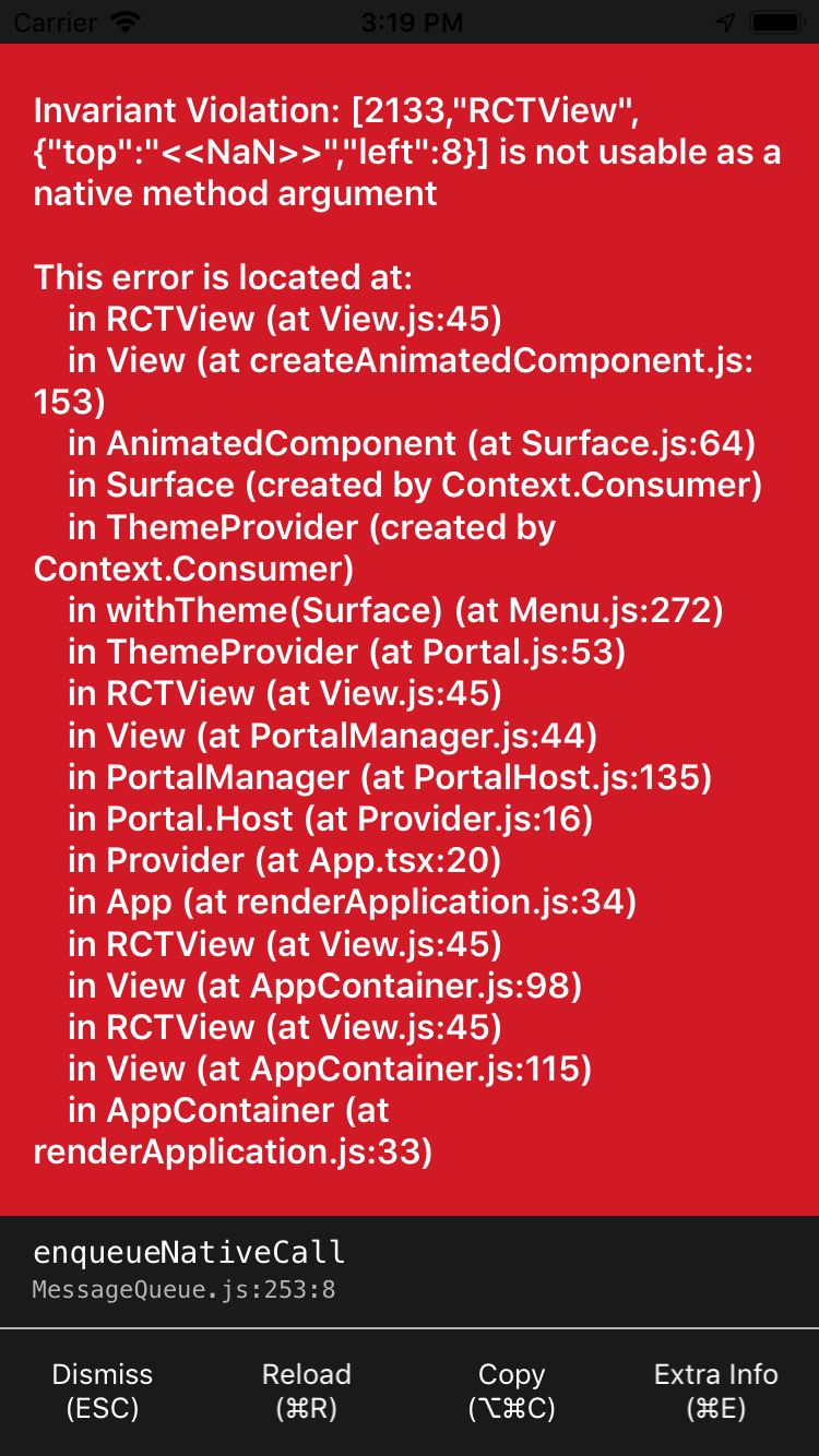 Menu is not working in iOS · Issue #970 · callstack/react-native-paper · GitHub