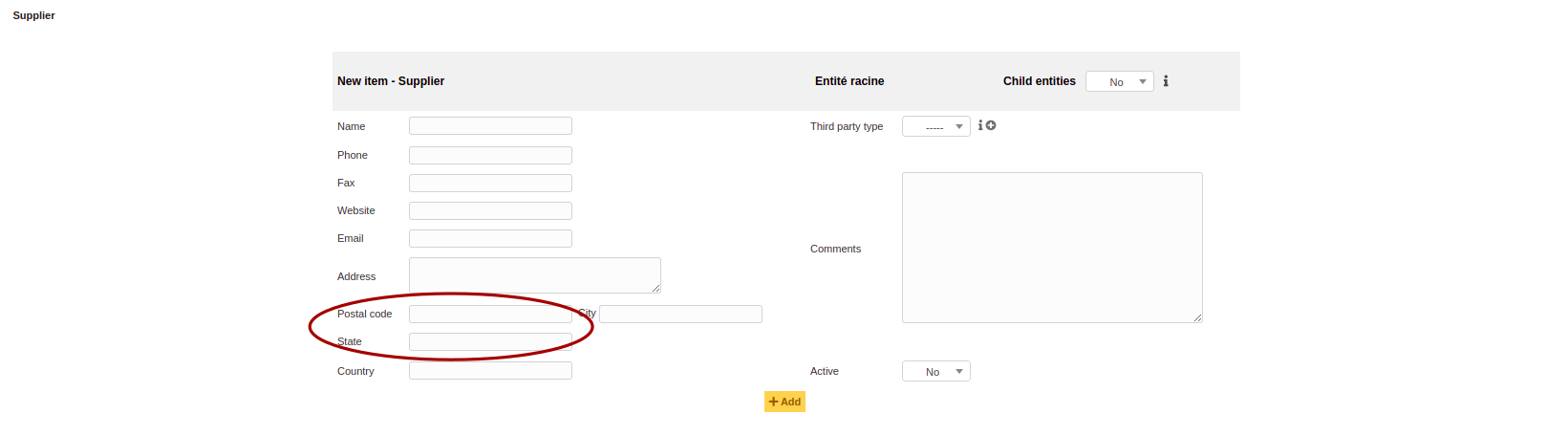 [10] Supplier Missing Postal Code And State · Issue 11266 · Glpi Project Glpi · Github