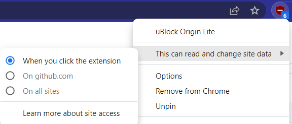Permissions acting weird · Issue #22 · uBlockOrigin/uBOL-home · GitHub