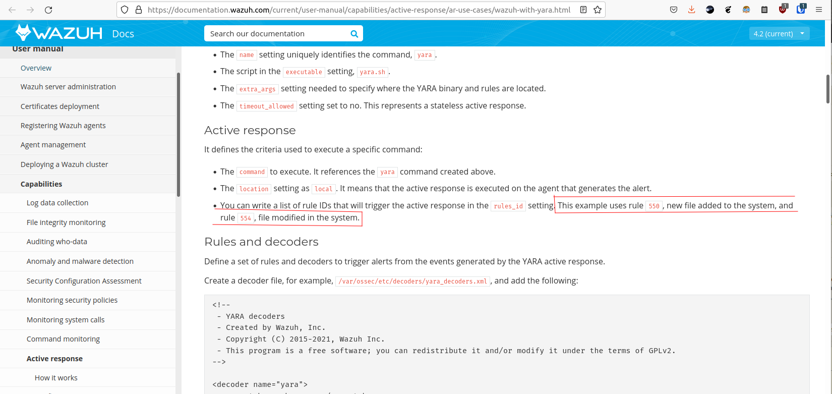 Fix by swapping rules 550 and 554 clarifications in Yara AR use case · Issue #4640 · wazuh/wazuh ...