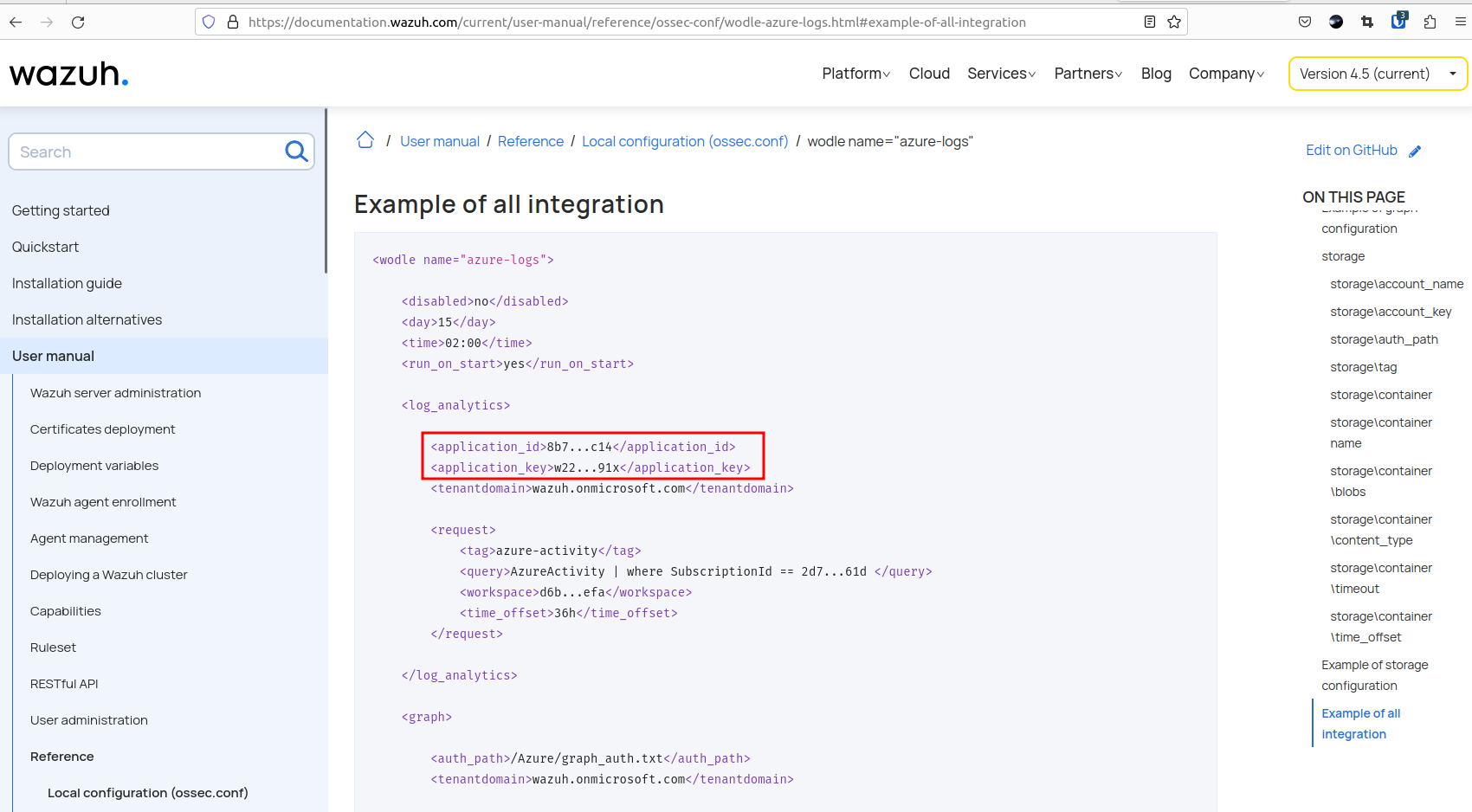 Setting up credentials in `ossec.conf` · Issue #6363 · wazuh/wazuh-documentation · GitHub