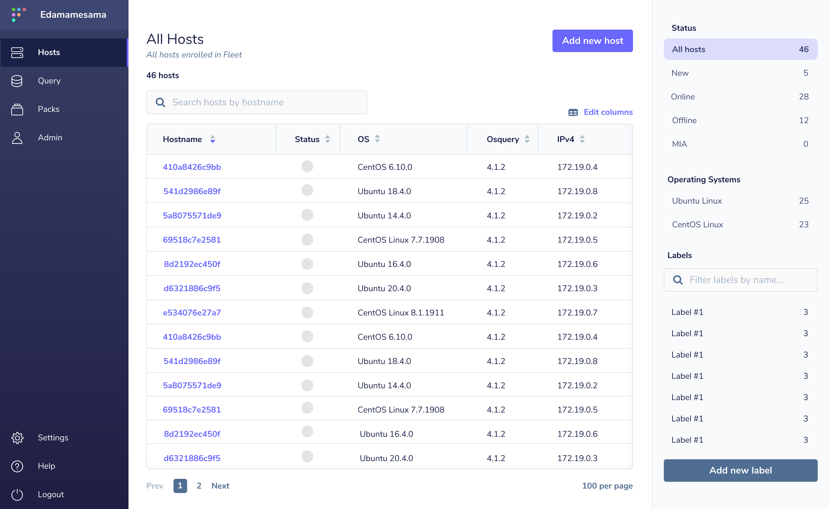 Hosts UI · Issue #162 · fleetdm/fleet · GitHub