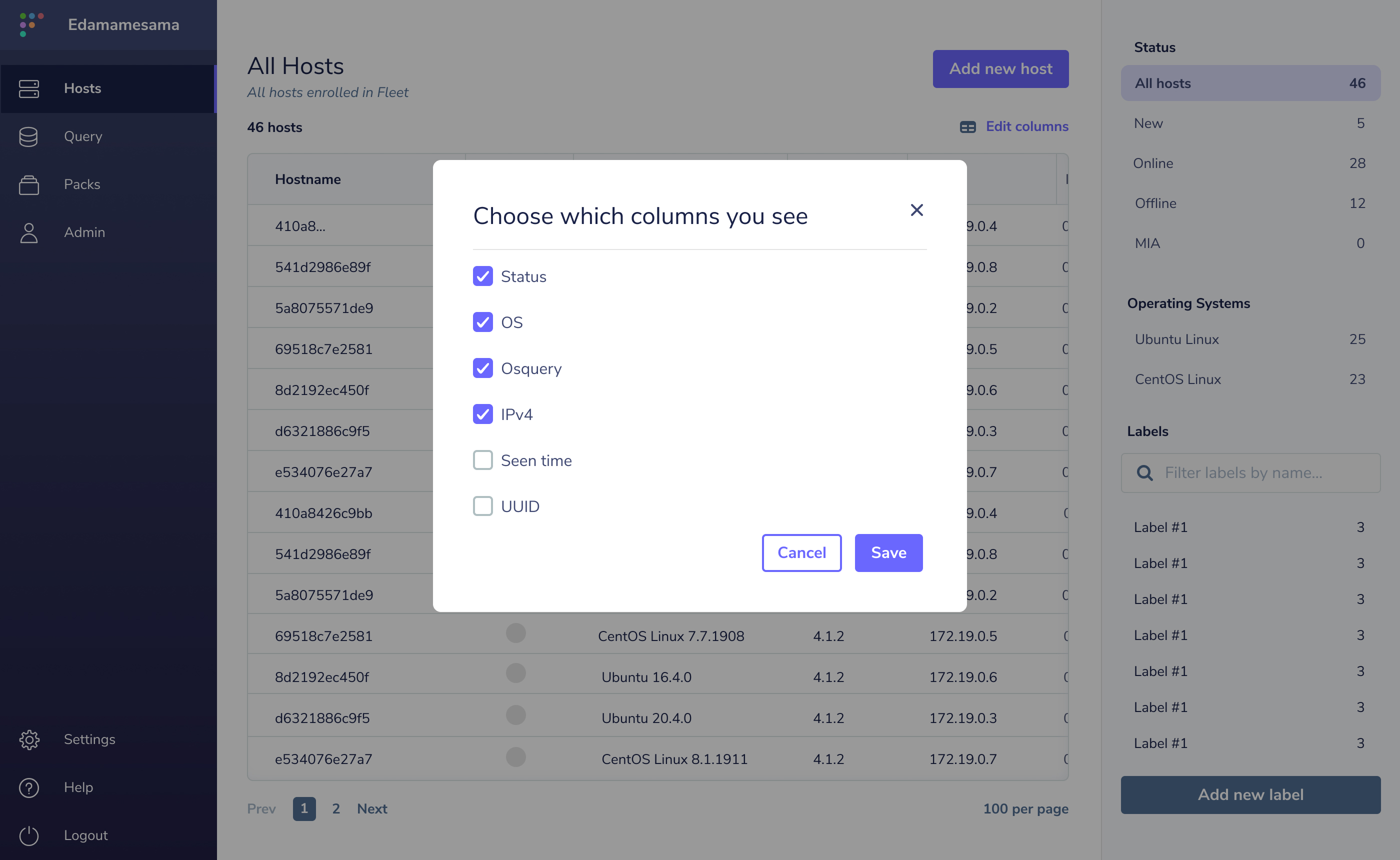 Hosts UI · Issue #162 · fleetdm/fleet · GitHub