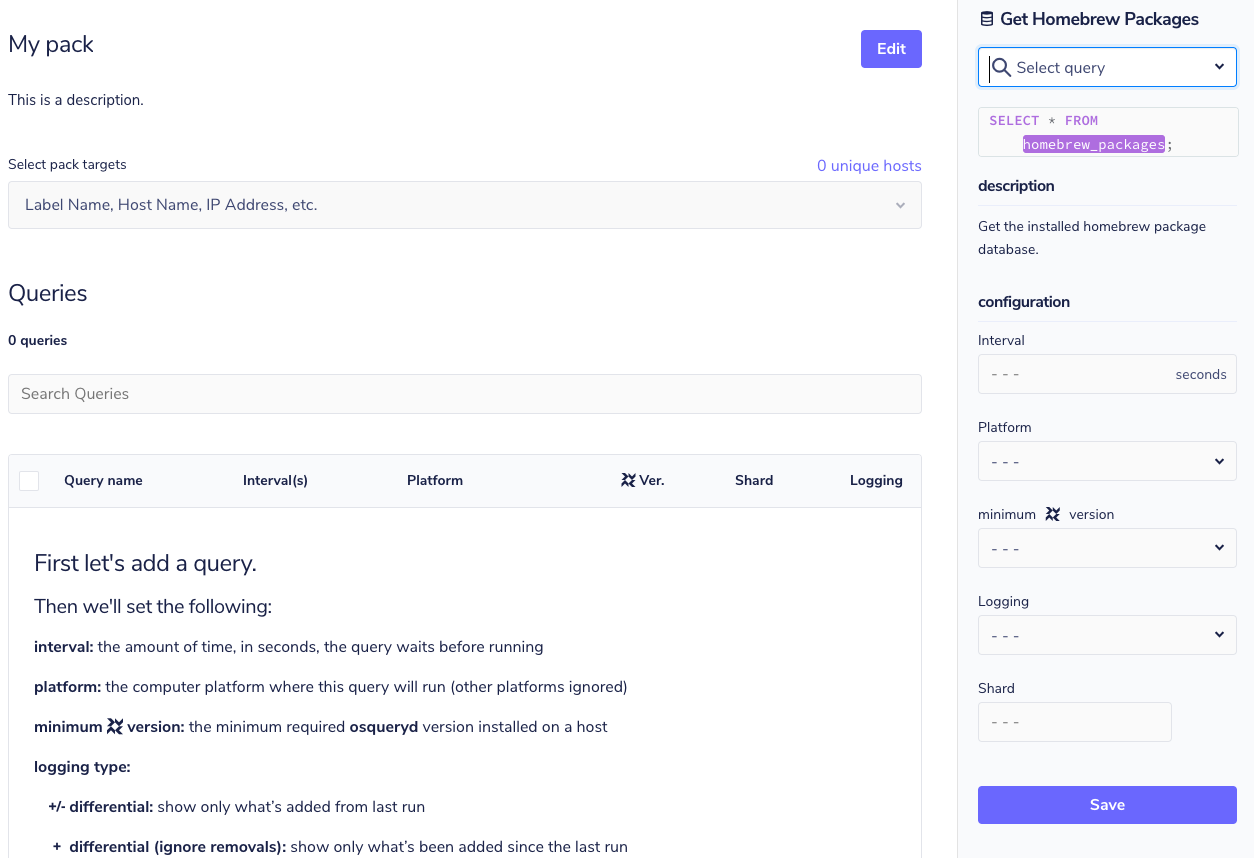 Update the empty state UI on the Edit pack page · Issue #842 · fleetdm/fleet · GitHub