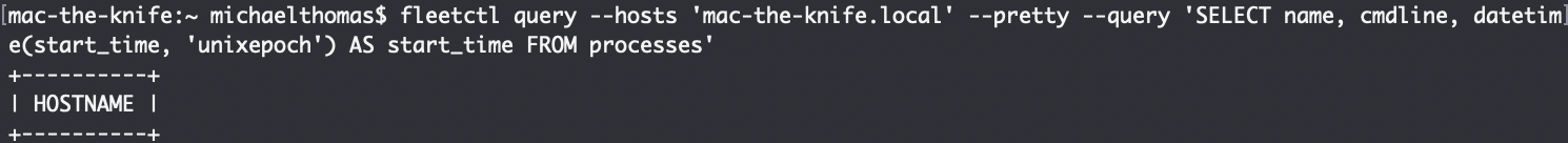 Add query syntax validation to fleetctl query command · Issue #1067 · fleetdm/fleet · GitHub