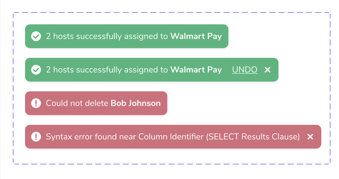Update success and error notification styles · Issue #1298 · fleetdm ...