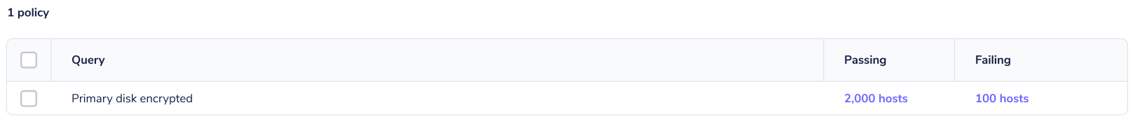 On "Policies" page "Query" column (each policy's query name) should not contain links to "Edit ...