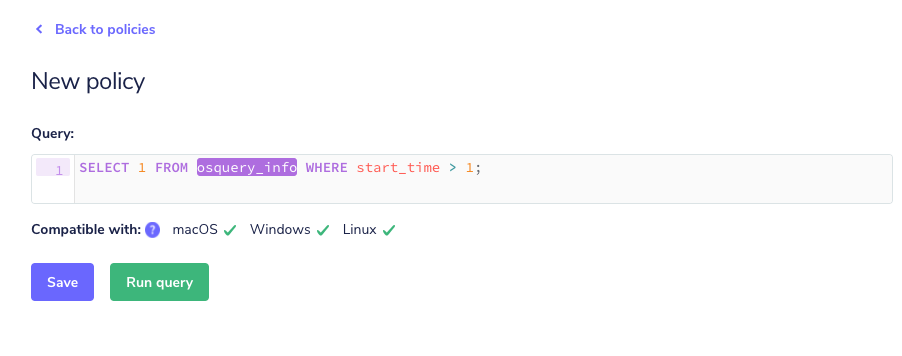 When refreshing the "New policy" page the "Query" field is empty · Issue #3240 · fleetdm/fleet ...