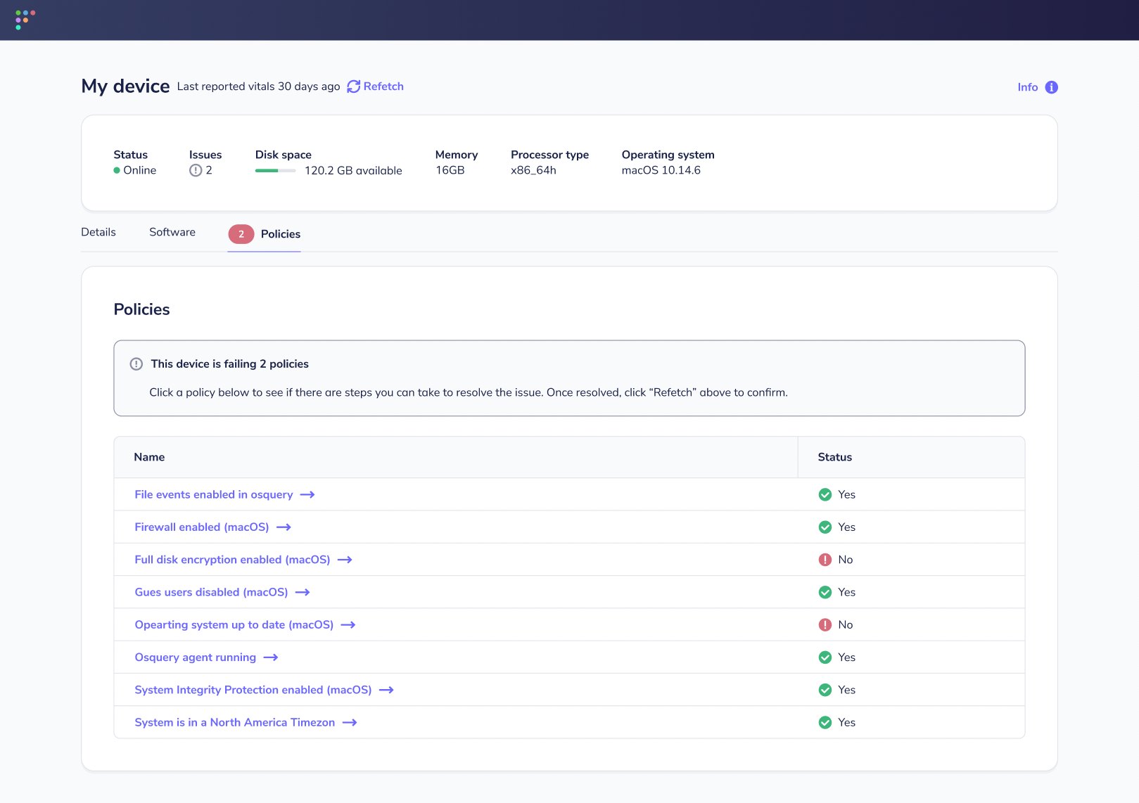 On My device page, update info banner · Issue #6021 · fleetdm/fleet · GitHub