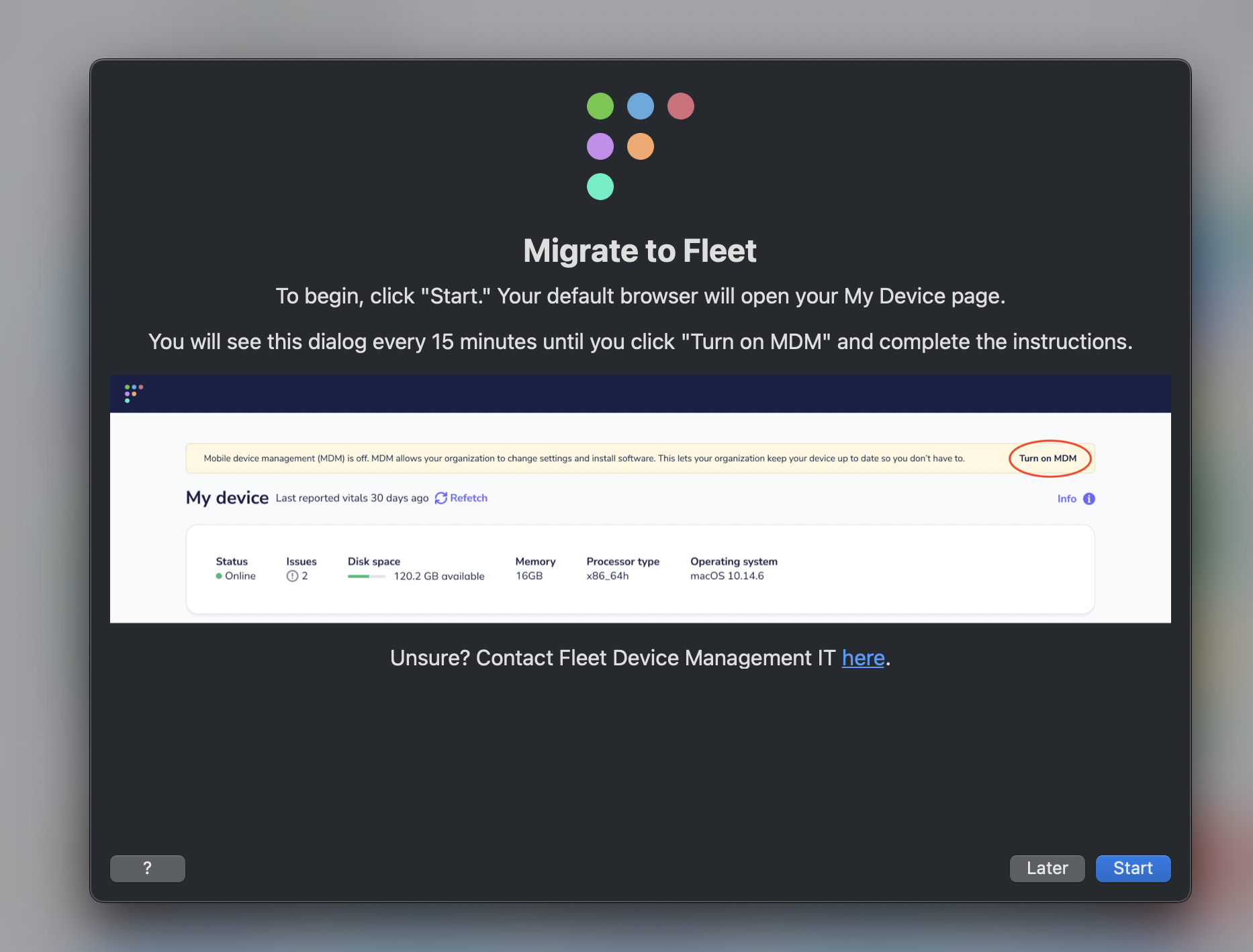 MDM migration workflow: logo for dark/light mode · Issue #12053 · fleetdm/fleet · GitHub