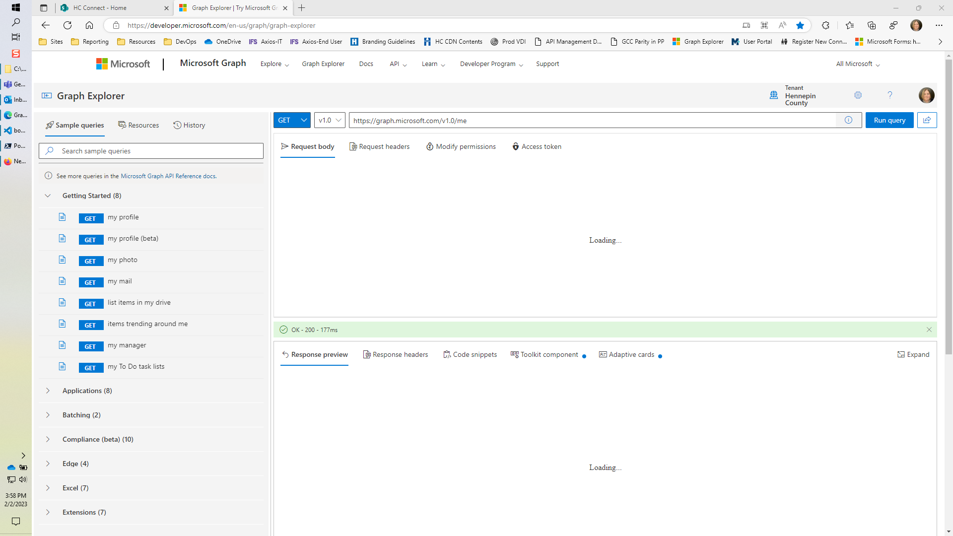 Multiple tabs will only show "Loading..." · Issue #2398 · microsoftgraph/microsoft-graph ...