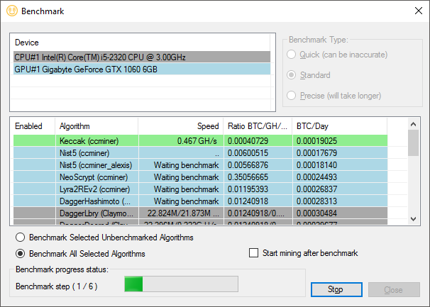 UI Bug: Benchmark list colors reset to white after switching devices · Issue #325 · nicehash ...