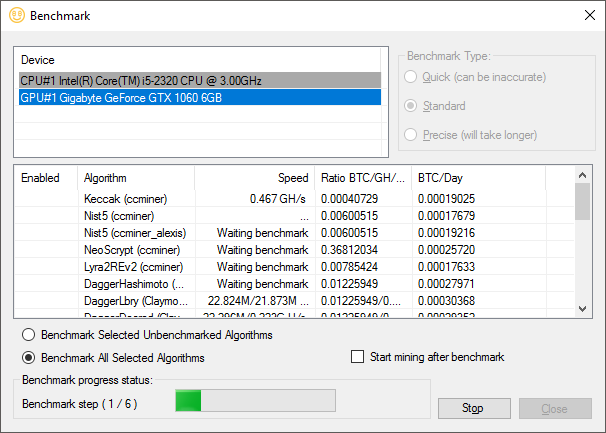 UI Bug: Benchmark list colors reset to white after switching devices · Issue #325 · nicehash ...