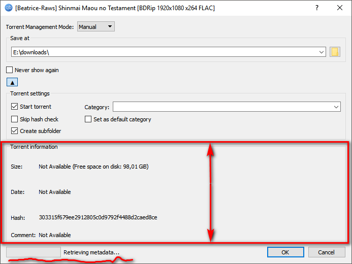 [Minor UI Bug] "Torrent information" stretches if you stretch torrent ...
