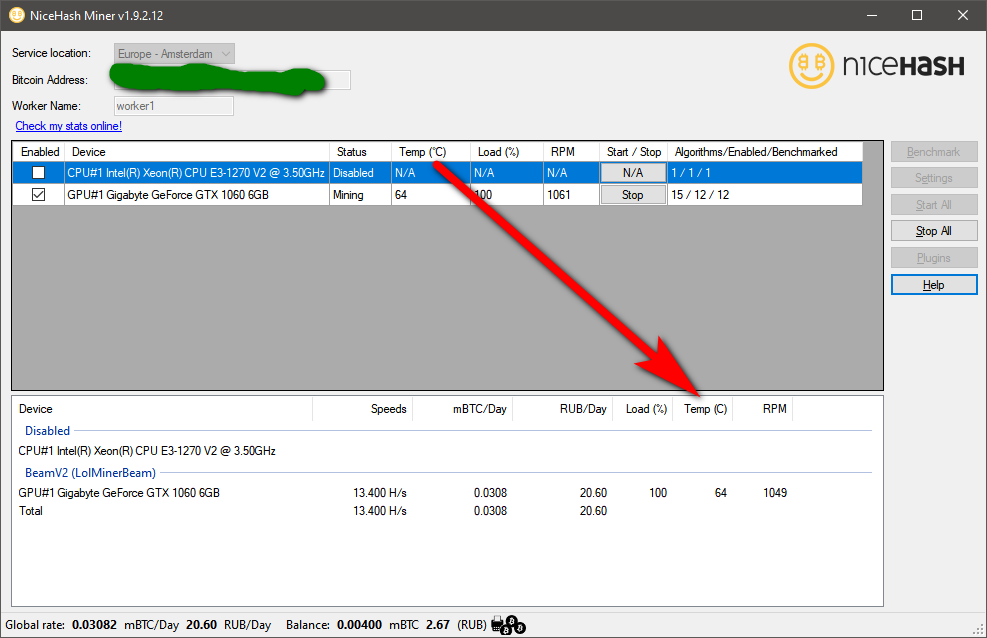 Different column names "Temp (°C)" vs "Temp (C)" · Issue #1728 · nicehash/NiceHashMiner · GitHub