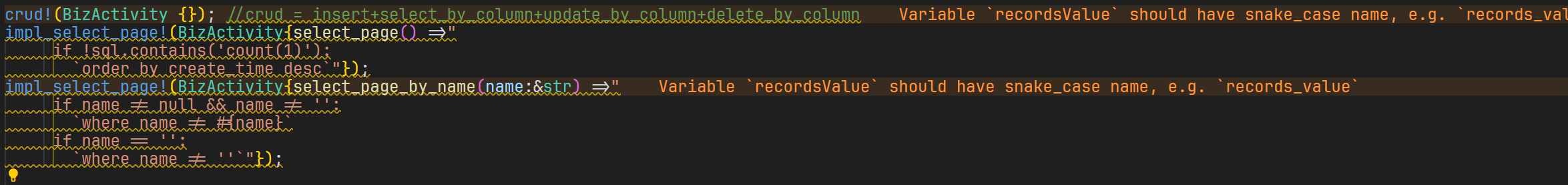 Variable recordsValue should have snake_case name · Issue #444 · rbatis/rbatis · GitHub