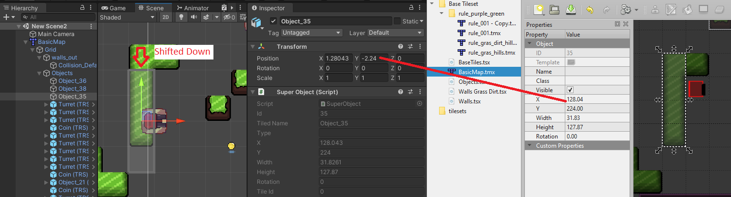 Game Objects Are Being Placed In Wrong Positions · Issue 224 · Seanba Supertiled2unity · Github