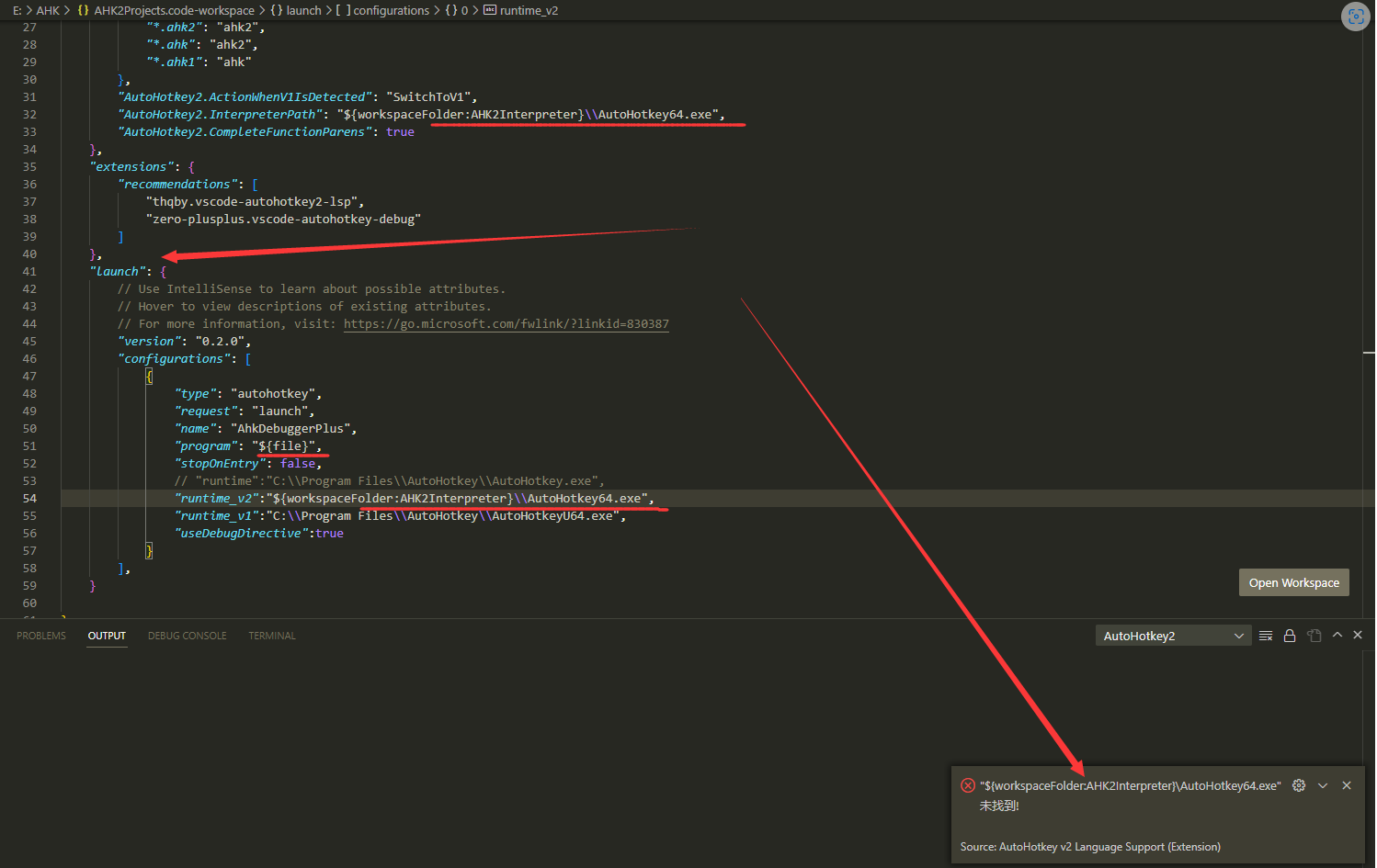 希望插件设置可以支持VSCode自带的${}变量 · Issue #230 · thqby/vscode-autohotkey2-lsp · GitHub